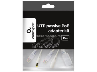 PP12-POE-0.15M-W Gembird UTP passive PoE adapter kit, 0.15 m (POE-INJ-SPLIT)