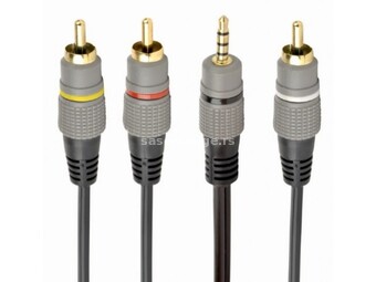 CCAP-4P3R-1.5M Gembird 3.5 mm 4-pin to RCA audio-video cable, 1.5m