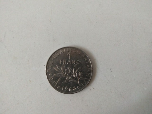 1 franak, Francuska,1960.