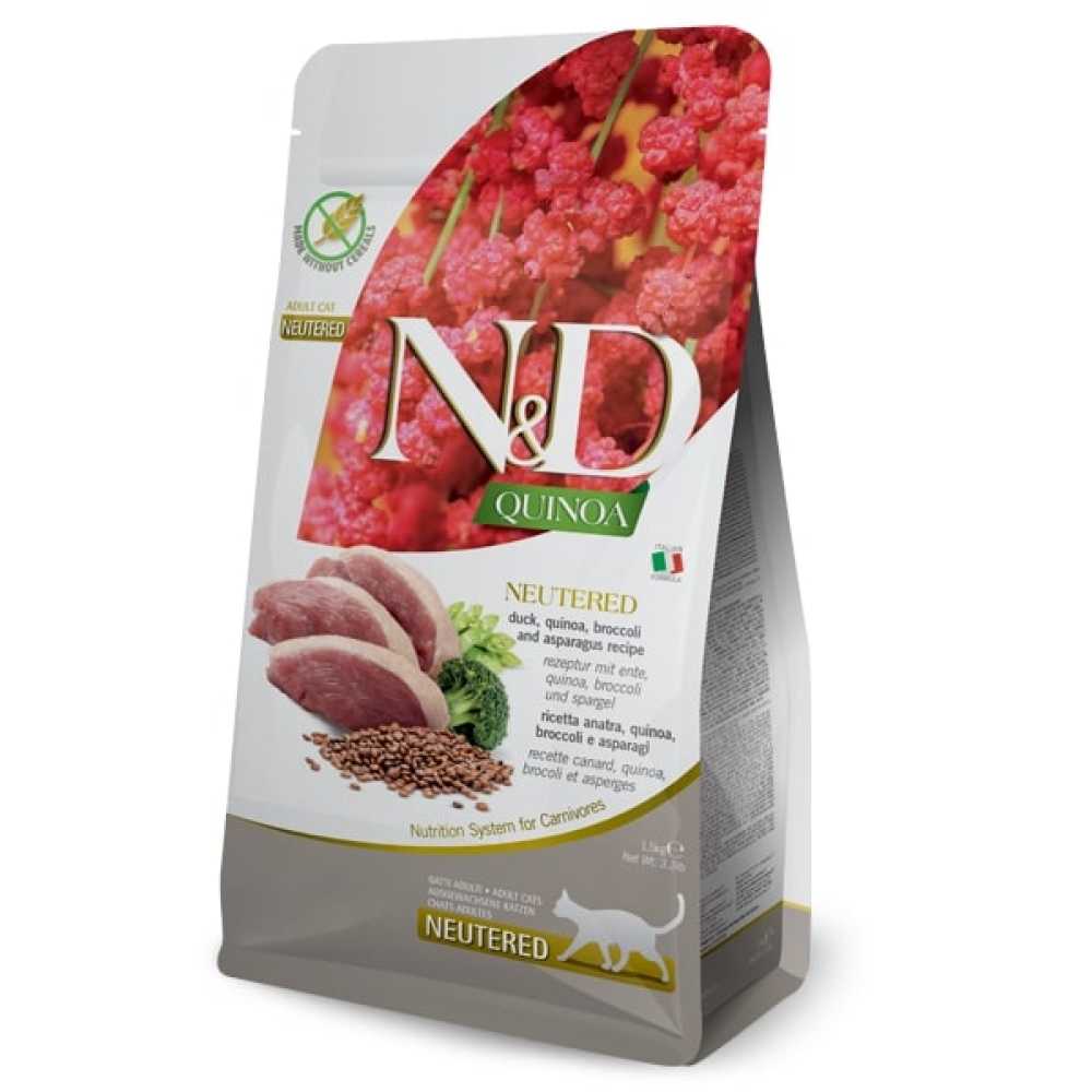 N&D Quinoa hrana za sterilisane mačke - Neutered Duck 1.5kg