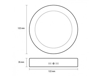 LED okrugla nadgradna panel svetiljka 6W 6400K dnevno svetlo 122mm LNP-O-6/W