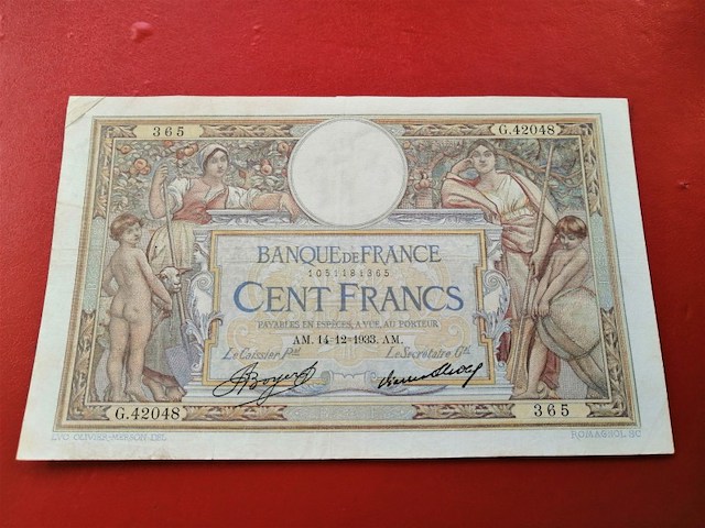 Francuska 100 franc 1933