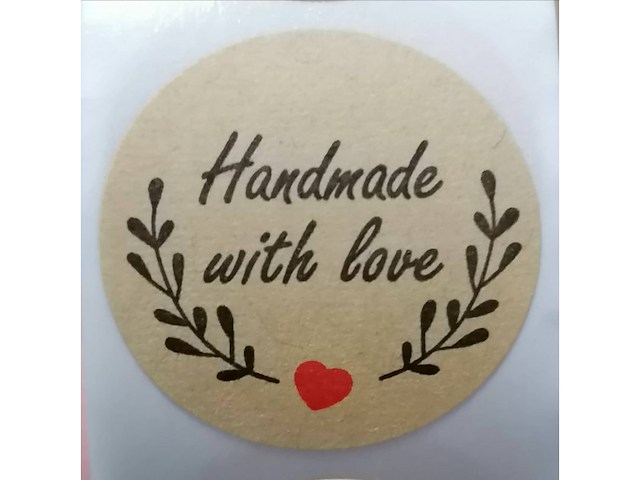 Nalepnica Handmade with love / kom