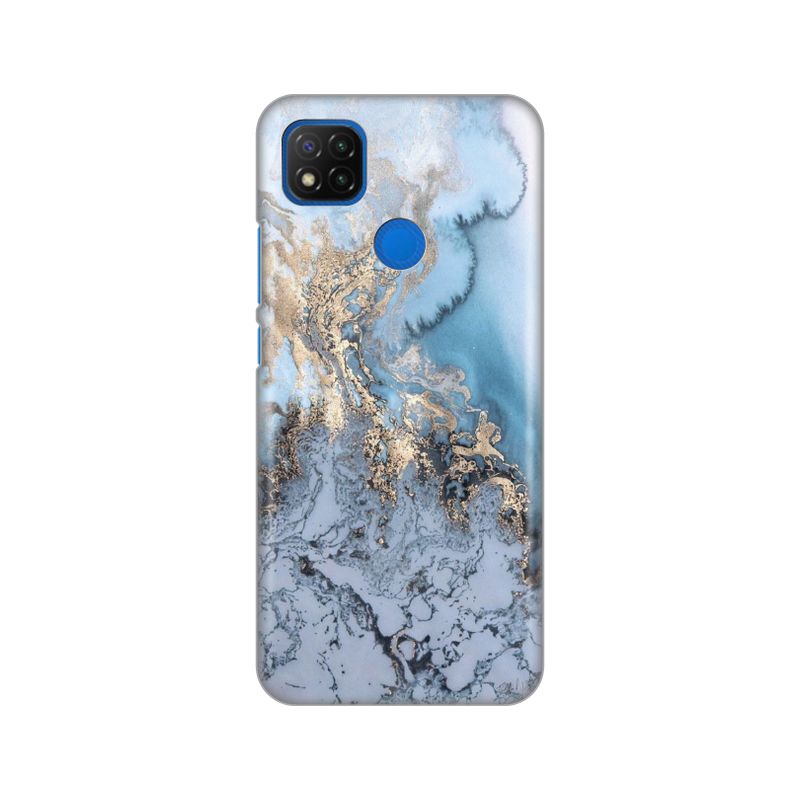 Maskica Silikonska Print za Xiaomi Redmi 9C Blue Gold Marble