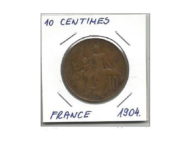 d5 Francuska 10 centimes 1904.