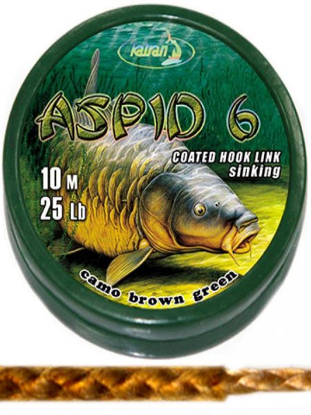 Presvuceni predvez Katran Aspid 6 coated 10m sinking 25lb