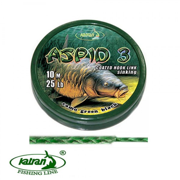 Presvuceni predvez Katran Aspid 3 coated 10m sinking 25lb