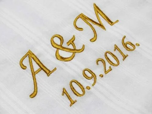 Platno za venčanje – inicijali i datum
