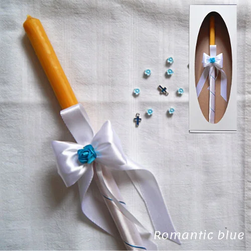 Sveća za krštenje dečaka – Romantic blue