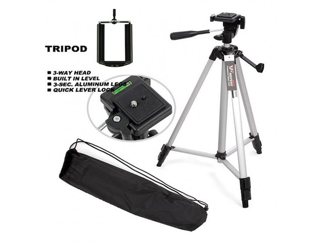 Stativ-Tripod-Tronozac 135cm,Torba i Držač za Telefon