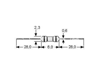 OTPORNIK UGLJENI 5% 470R 1/4W