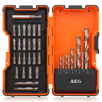 Aeg set burgija za metal HSS-G i bitova 35/1