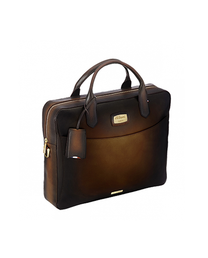 TORBA PORTE DOCUMENT ATELIER MARRON BROWN S.T. Dupont