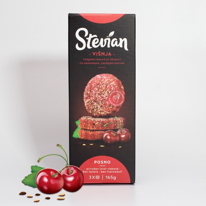 Integralno čajno pecivo sa višnjom Stevian 165g