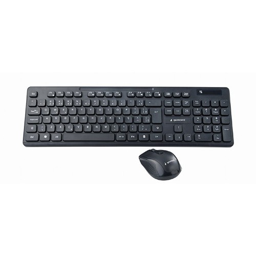 Gembird Wireless desktop set, black, US-layout | KBS-WCH-03