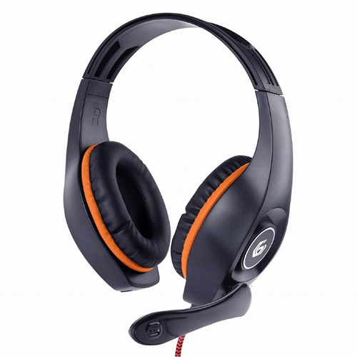 Gembird Gaming headset with volume control, orange-black, 3.5 mm | GHS-05-O