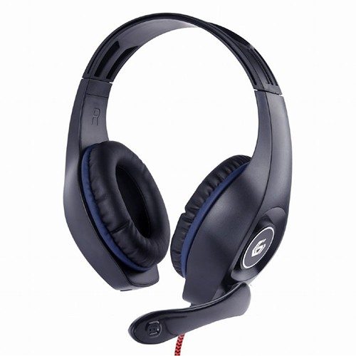Gembird Gaming headset with volume control, blue-black, 3.5 mm | GHS-05-B