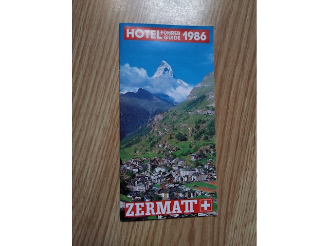 HOTEL guide 1986 Zermatt, Switzerland