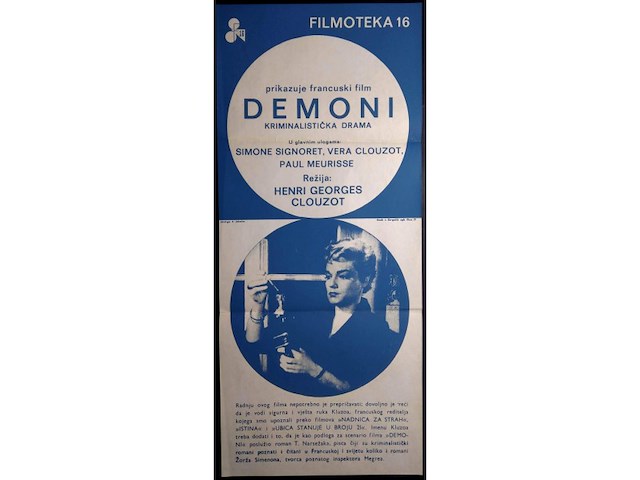 DEMONI (1955) Filmoteka 16 / diz. Jelača PLAKAT