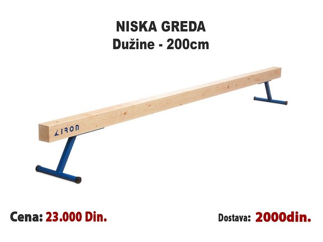 Niska greda za gimnastiku 200cm