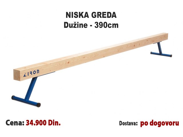 Niska greda za gimnastiku 390cm