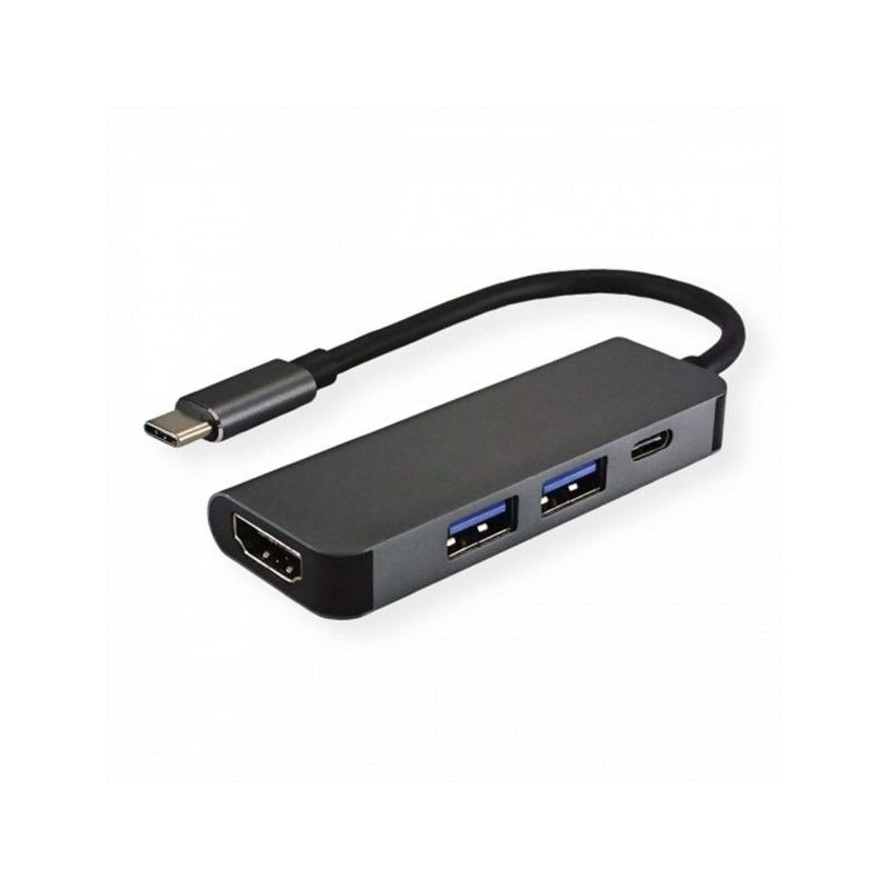 Fast Asia Adapter-konvertor TIP C na HDMI+ 2xUSB 3.0+ TIP C