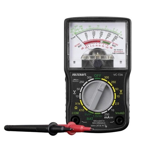 Handheld multimeter analogue volcraft VC-13A CAT III 300 V