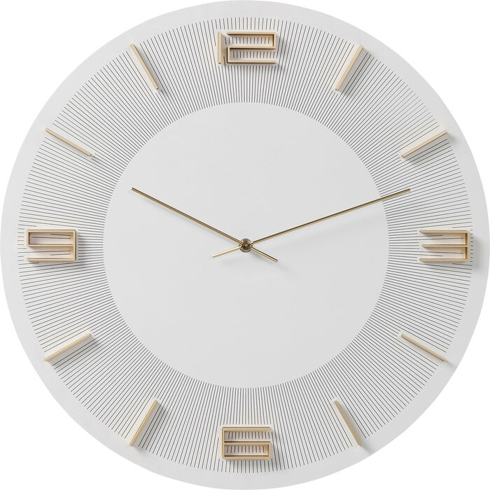 Wall Clock Leonardo White/Gold Ø49cm