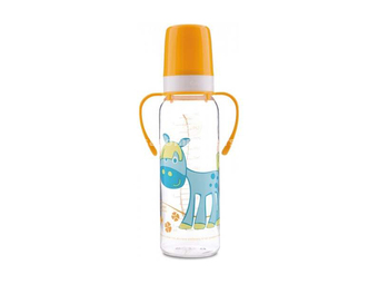 Canpol Flašica za bebe HAPPY ANIMALS 250ml sa ručkama 11/845