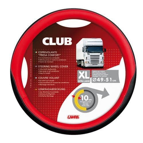 Obloga za volan XL 49/51 cm, crno/crvena Club – Lampa 98495