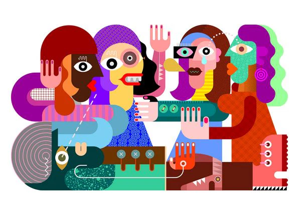 Four women and one man
