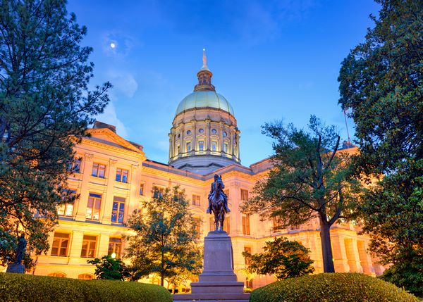 Dzordzija State Capitol Building in Atlanta