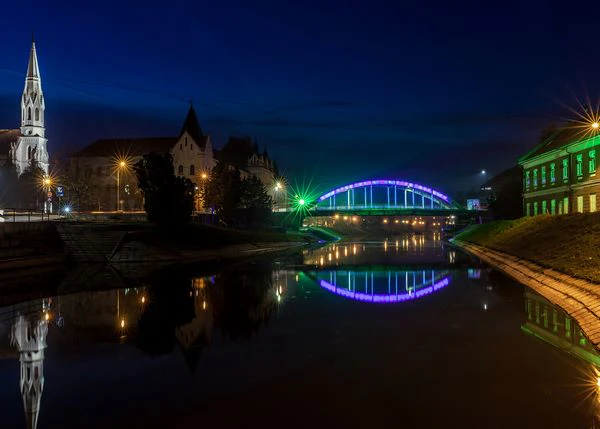 Srbija grad Zrenjanin nocu