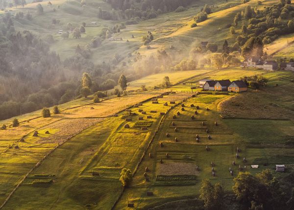 Ukrajina pogled sa visine na polja