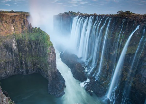 Zambija jutarnje svetlo na Viktorijinoj padini