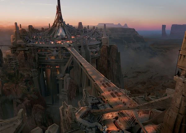 Sci Fi Pejzazi grad iz bajke
