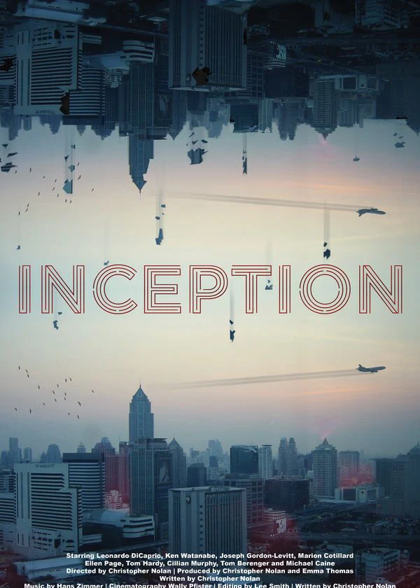 Inception sivi poster za film