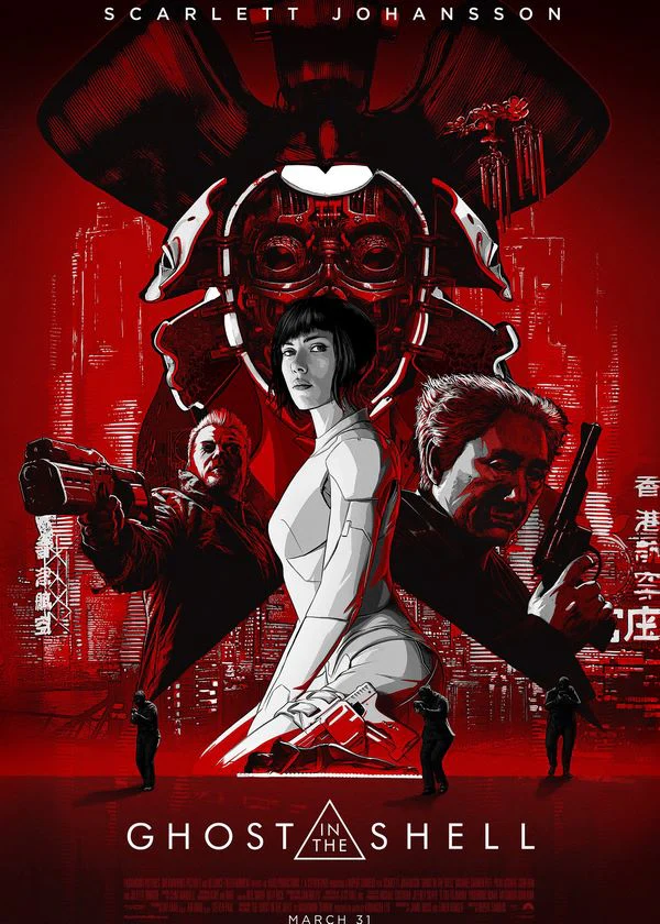 Ghost in the Shell (2017) crveni poster