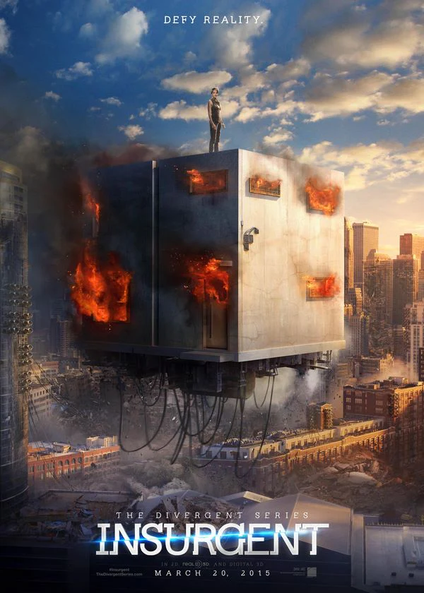 Insurgent zgrada u plamenu poster