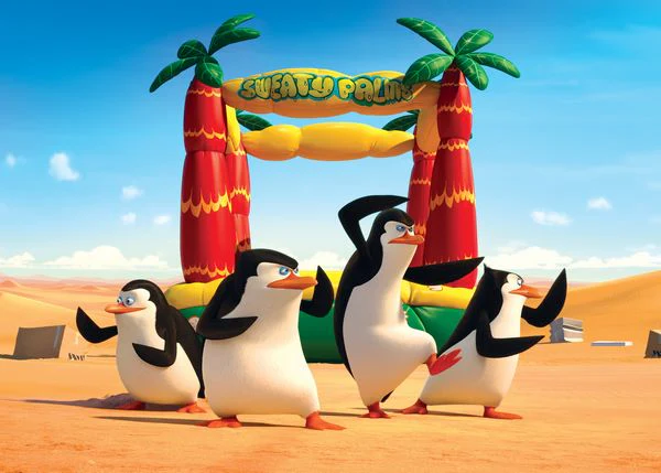 Penguins of Madagaskar zabava na plazi