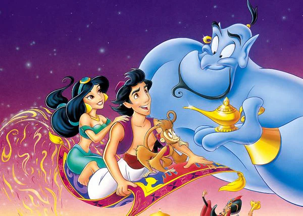 Aladdin i Jasmine na cilimu