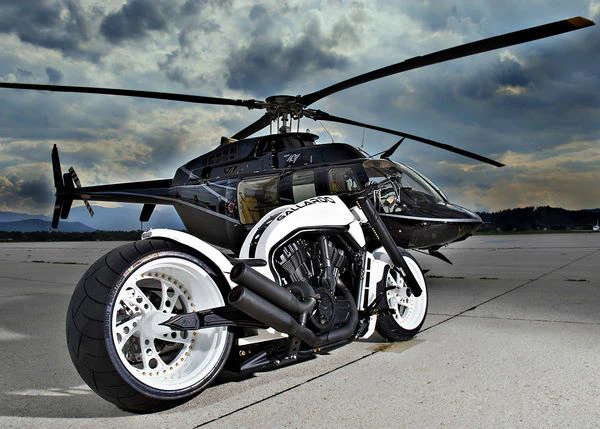 Harley Davidson kraj helikoptera