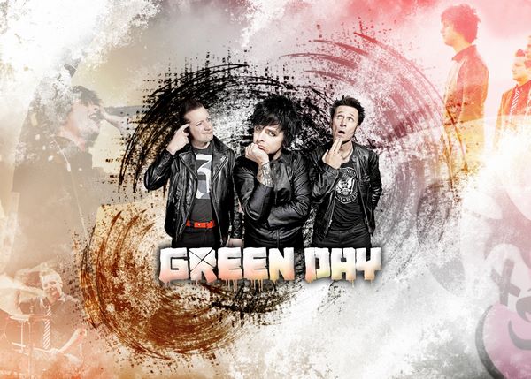 Green Day poster sa natpisom
