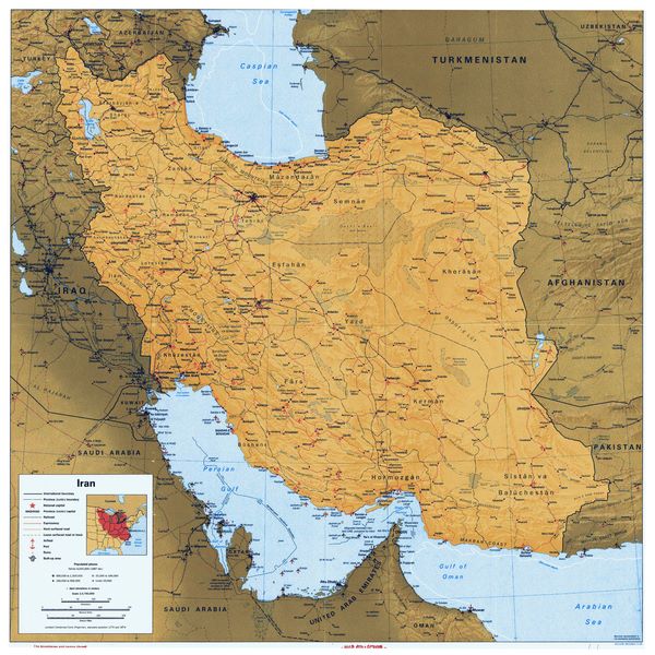 Mape Iran detaljna politicka mapa