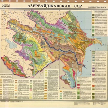 Mape Azerjbejdzan reljefna