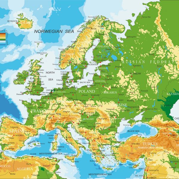 Mape Evrope sarena