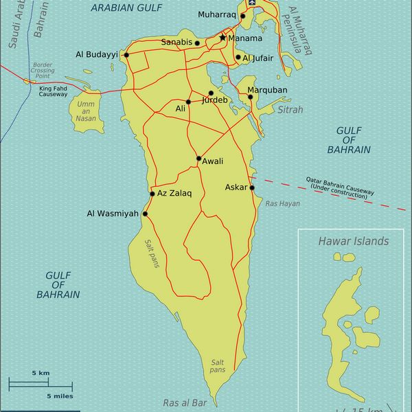 Mape Bahrein putevi i gradovi