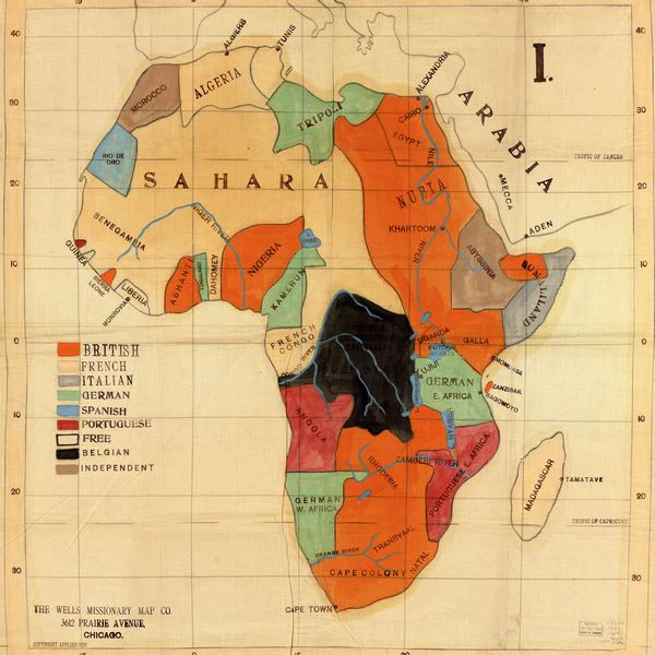 Mapa Afrike i kolonije