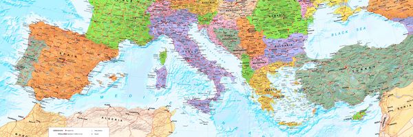 Mape Mediterana detaljna