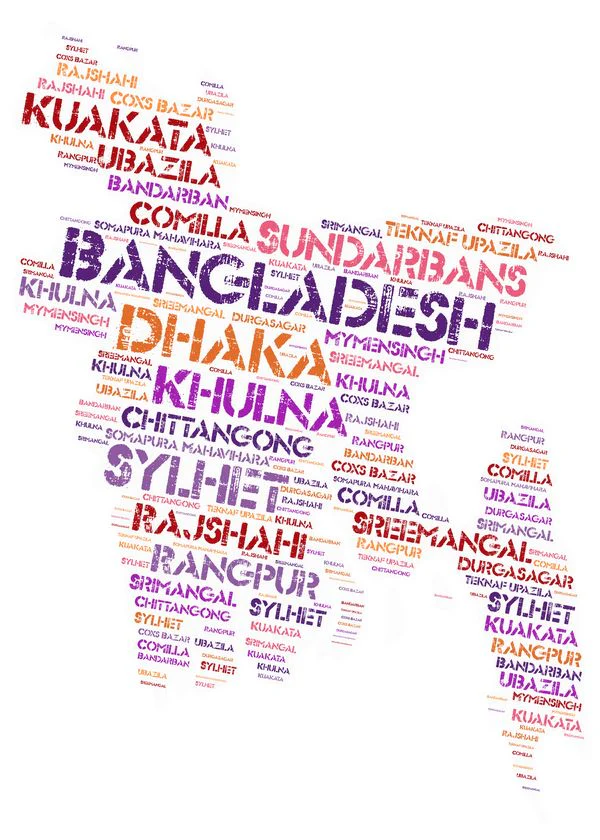 Banglades mapa